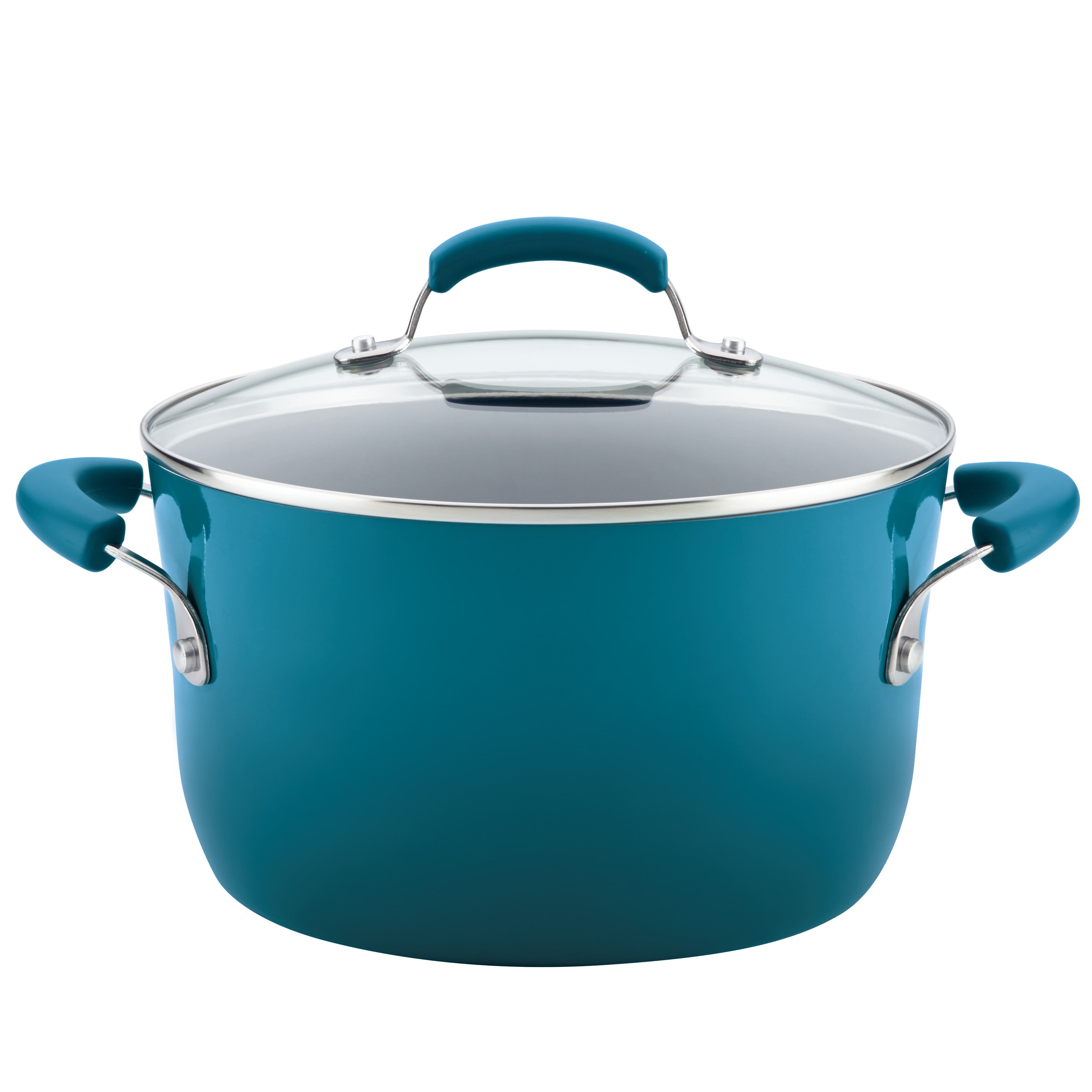 Rachael Ray Classic Brights Hard Enamel Nonstick Stockpot With Lid 6 Rachael Ray Classic Brights Hard Enamel Nonstick Stockpot With Lid 6