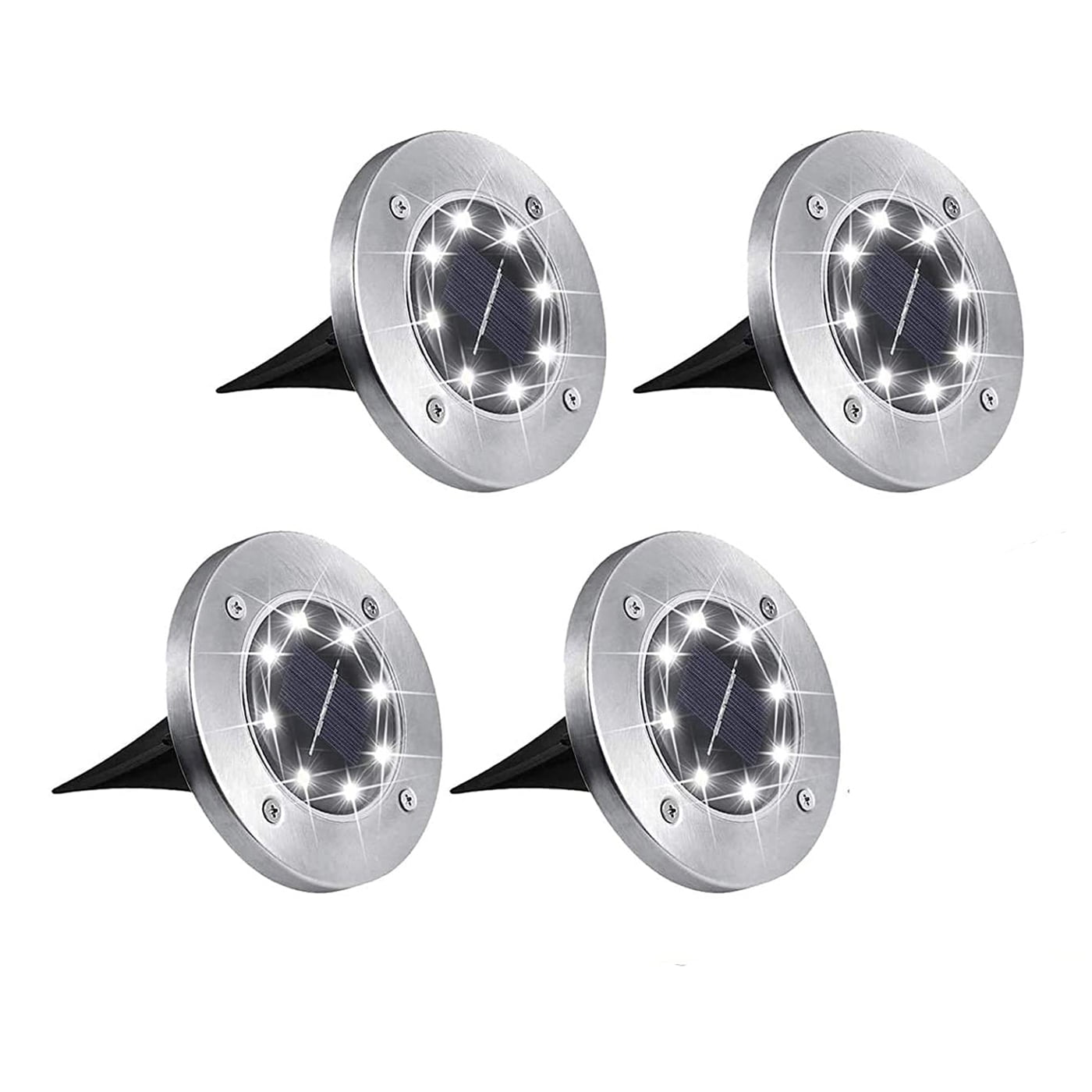 Zukuco Solar Ground Lights Outdoor, Waterproof Garden Lights Patio Disk ...