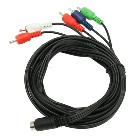 10 Pin AV DIN Cable, Replacement 10 Pin DIN To 5 Cable Red Green Blue ...