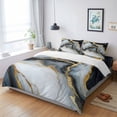 Black Gray Marble Gold Line California King Size Bed Set,Abstract Art ...