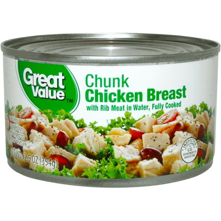 Great Value Premium Fully Cooked Chunk Chicken, 12.5 oz - Walmart.com
