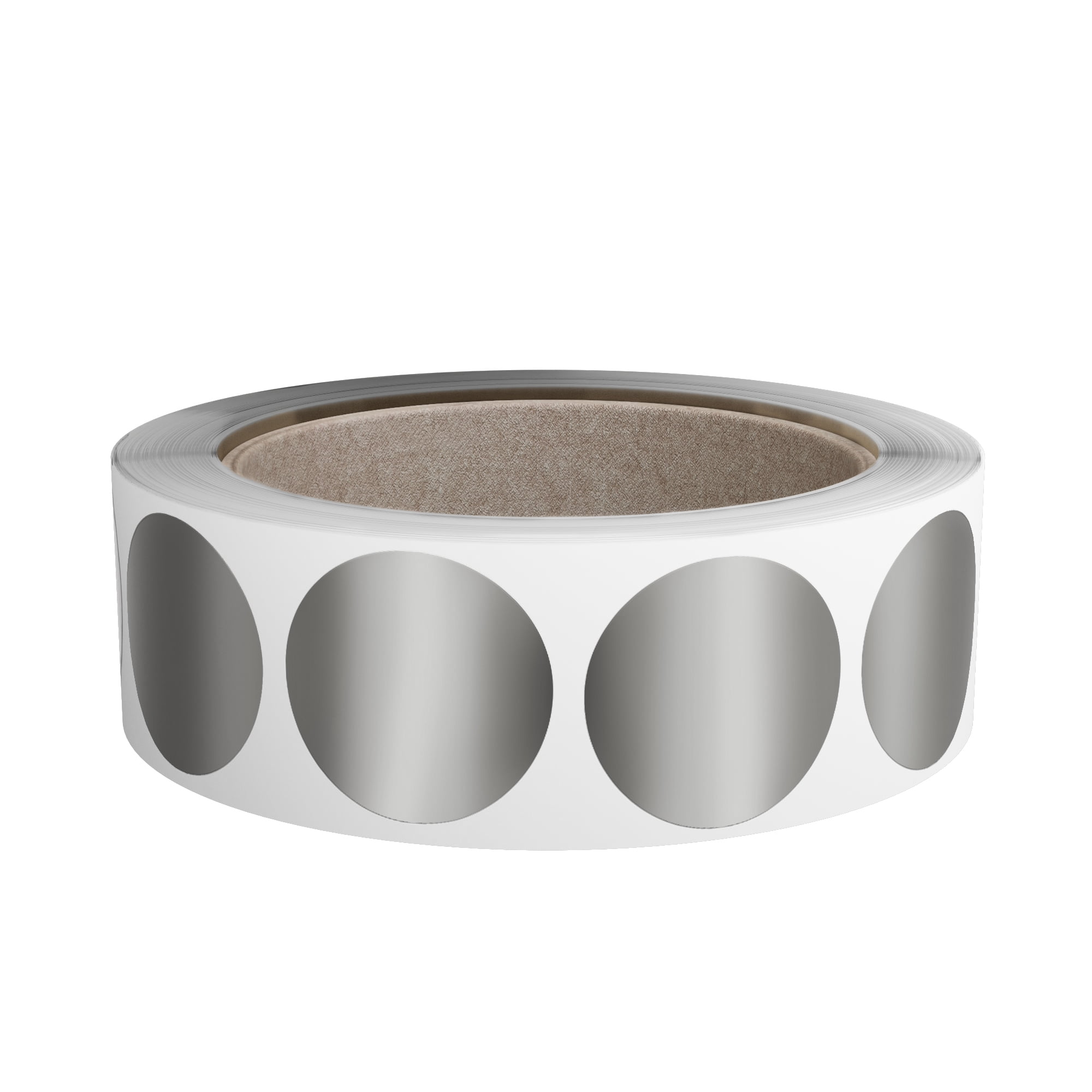 Royal Green Metallic Labels 30mm - Silver Sticker Roll 1.25 inch - 1000 ...