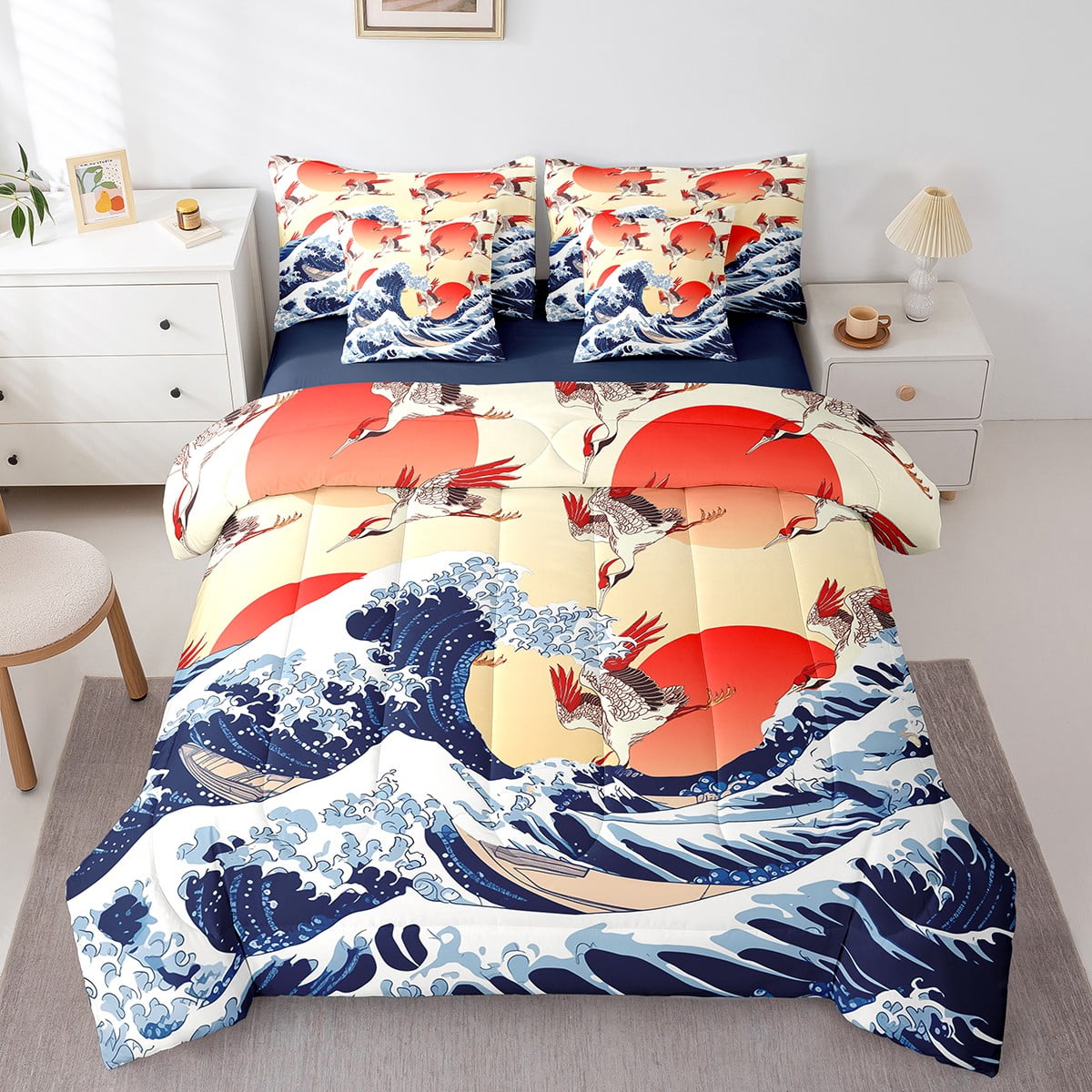 Click here for Erosebridal Oriental Sea Wave Bedding Queen Size j... prices
