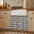 Black Zigzag Line Cabinet Curtains 10" W x 11" L, Chevron Stripe Tribal ...