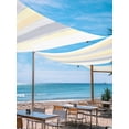 Abstract Stripe Sun Shade Sail 14'X18' Yellow Blue Grey Gradient UV ...
