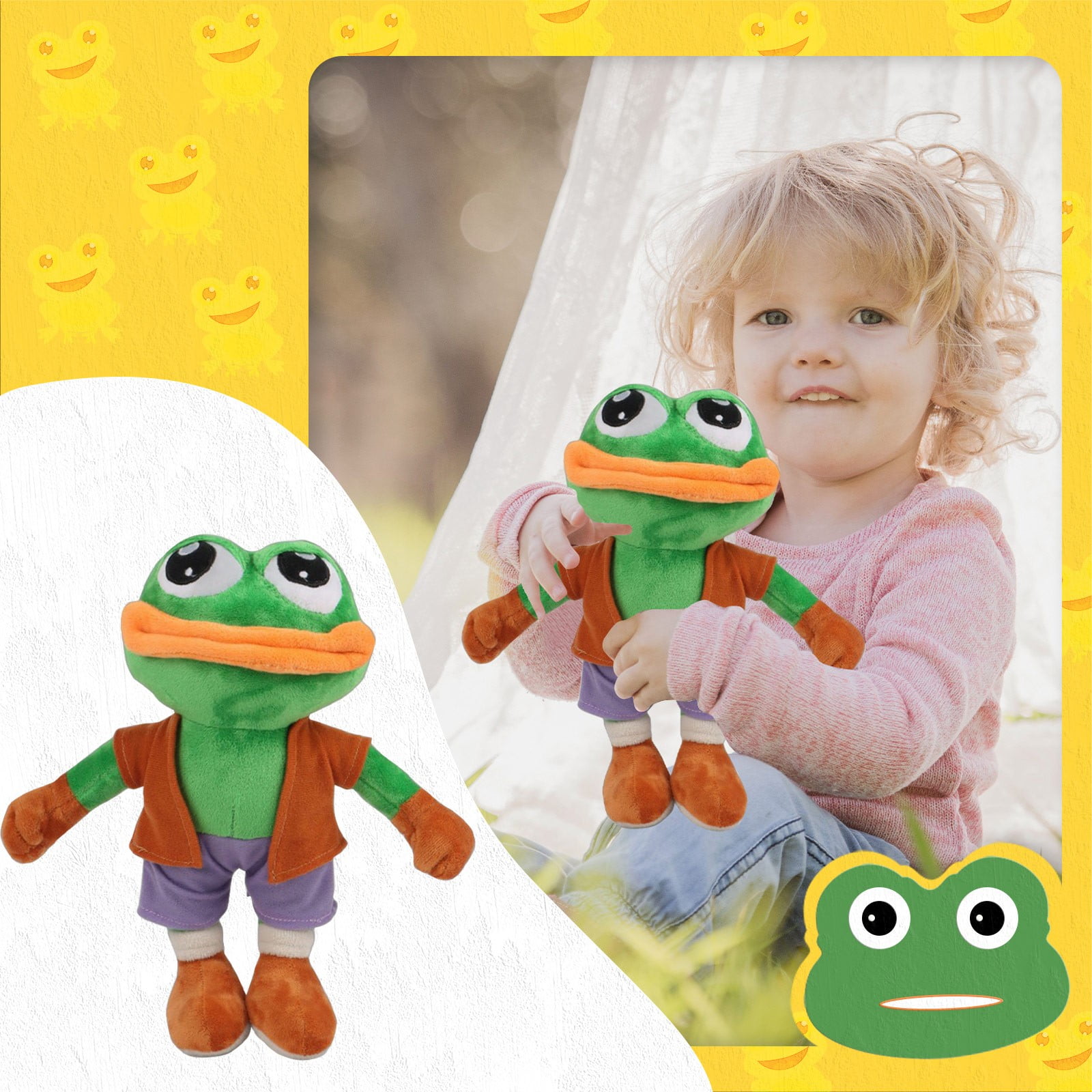 Meme Mayem Pepe rana de peluche lindo muñeco de peluche juguete para ...