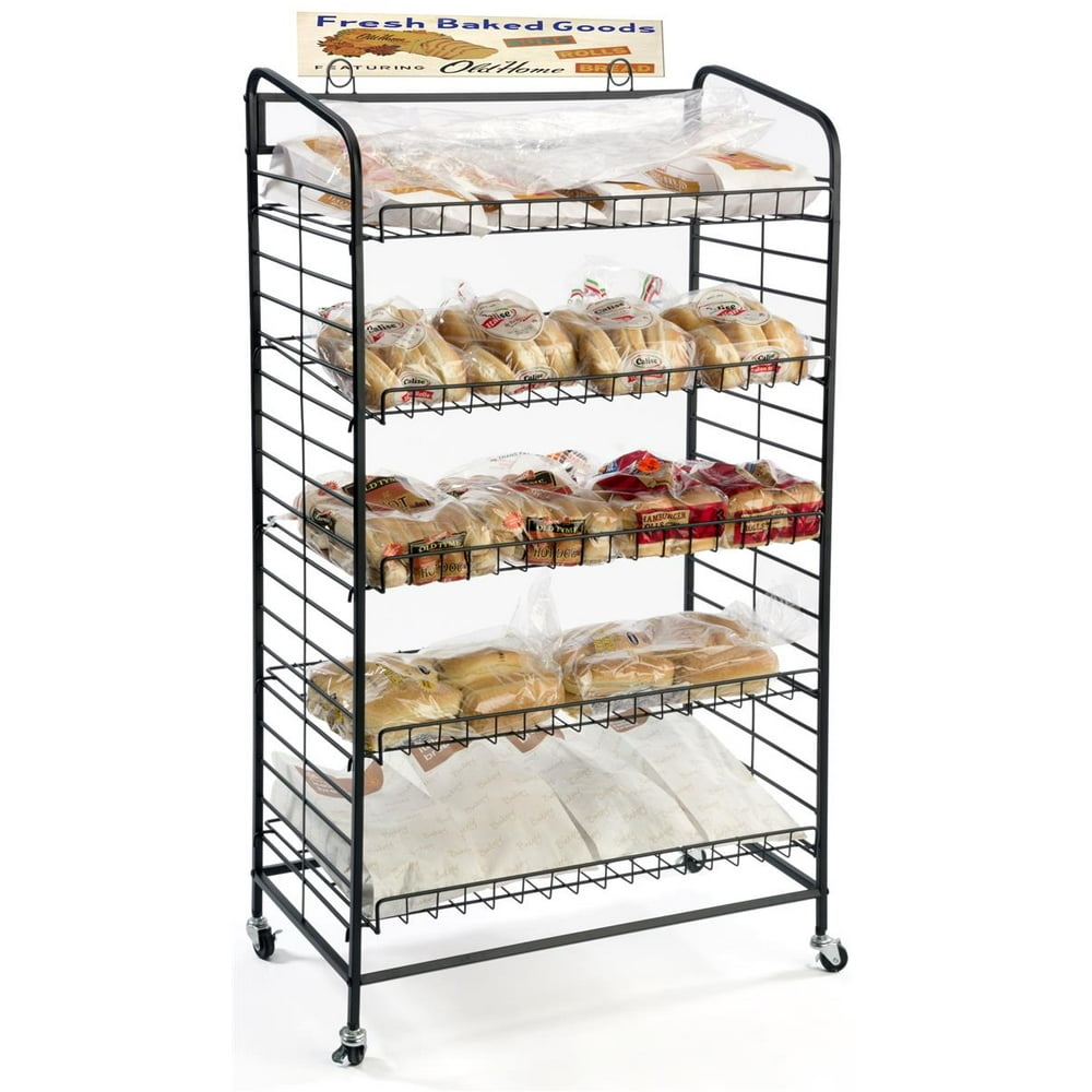 Baker's Rack, 5 Adjustable Shelves, Portable, Locking Wheels, 29"W x 51 ...
