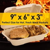 Avant Grub 6x9" 21oz Microwavable Kraft Take-Out Food Storage Container ...