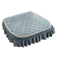 2 Pack Ruffle Chair Cushion for Dining Chairs, Edge Seat Pad with Ties ...