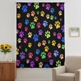 Colorful Paw Print Sheer Curtains 108" Extra Long for Living Room ...