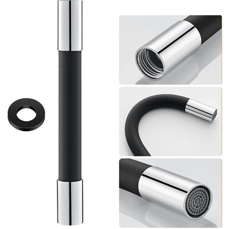 SHAR 360° Faucet spout 50 cm extension tube with seal, black, splash ...