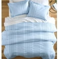 Better Homes And Gardens 3 Piece Blue Waffle Stripe Comforter Set Full