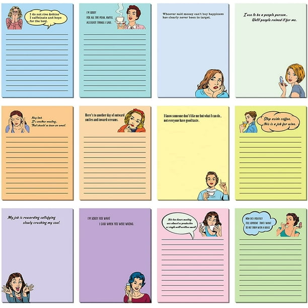 360 Pieces Funny Novelty Memo Pads Funny Notepads for Women Office Cute ...