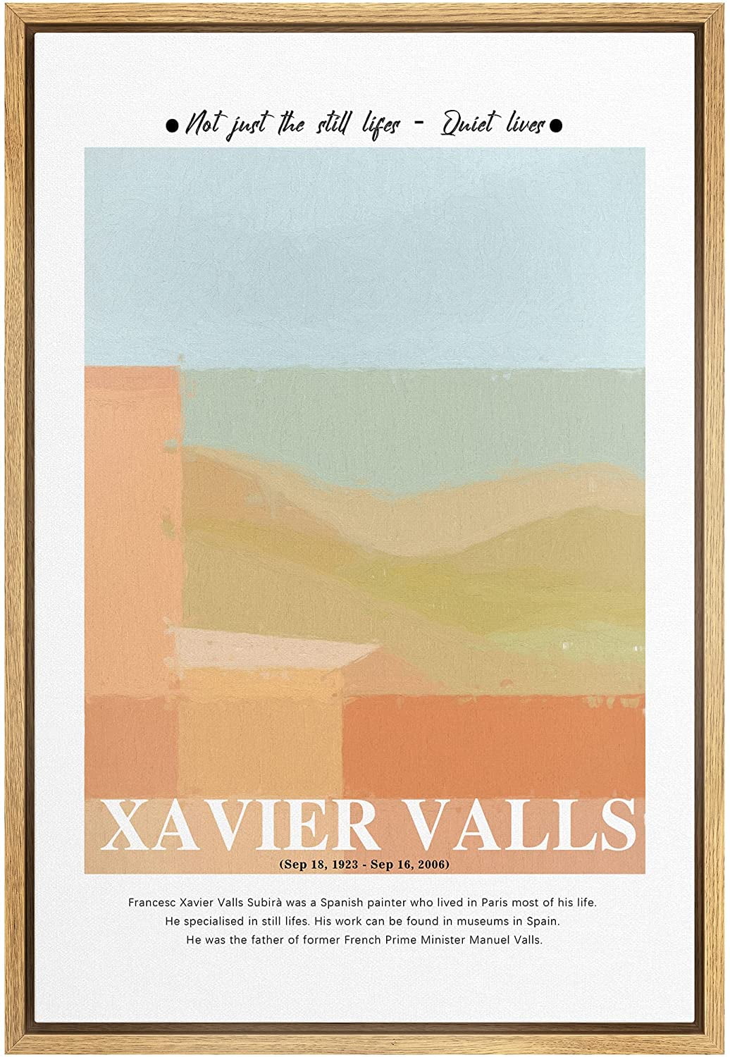 PixonSign Framed Canvas Print Wall Art Xavier Valls Geometric Still ...