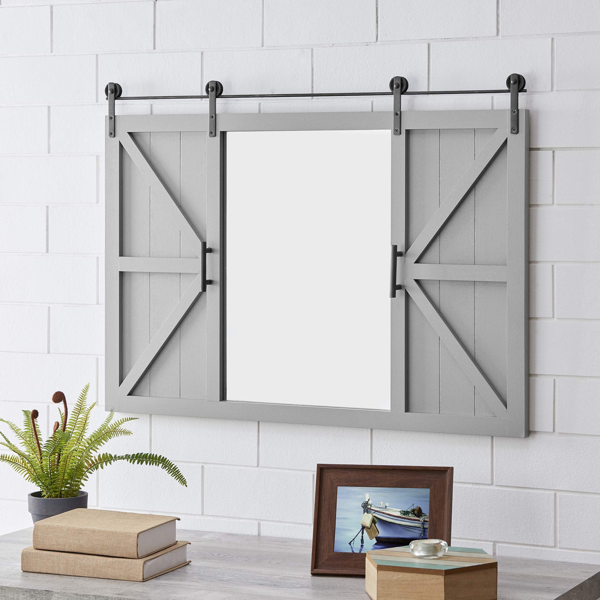 Click here for Firstime & Co. Gray Hayloft Farmhouse Barn Door Mi... prices