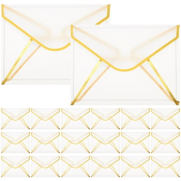 50 Pack Black 4x6 Envelopes with Gold Lining for Birthday Greeting ...