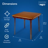 Stakmore Straight Edge 32" Square Folding Card Table, Fruitwood Finish ...