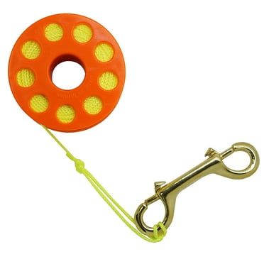 Scuba Diving Compact Finger Spool with Plastic Handle 65ft - Orange ...