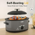 Slow Cooker with Self-Basting Lid, Electric 8-Quart Turkey Roaster Oven ...