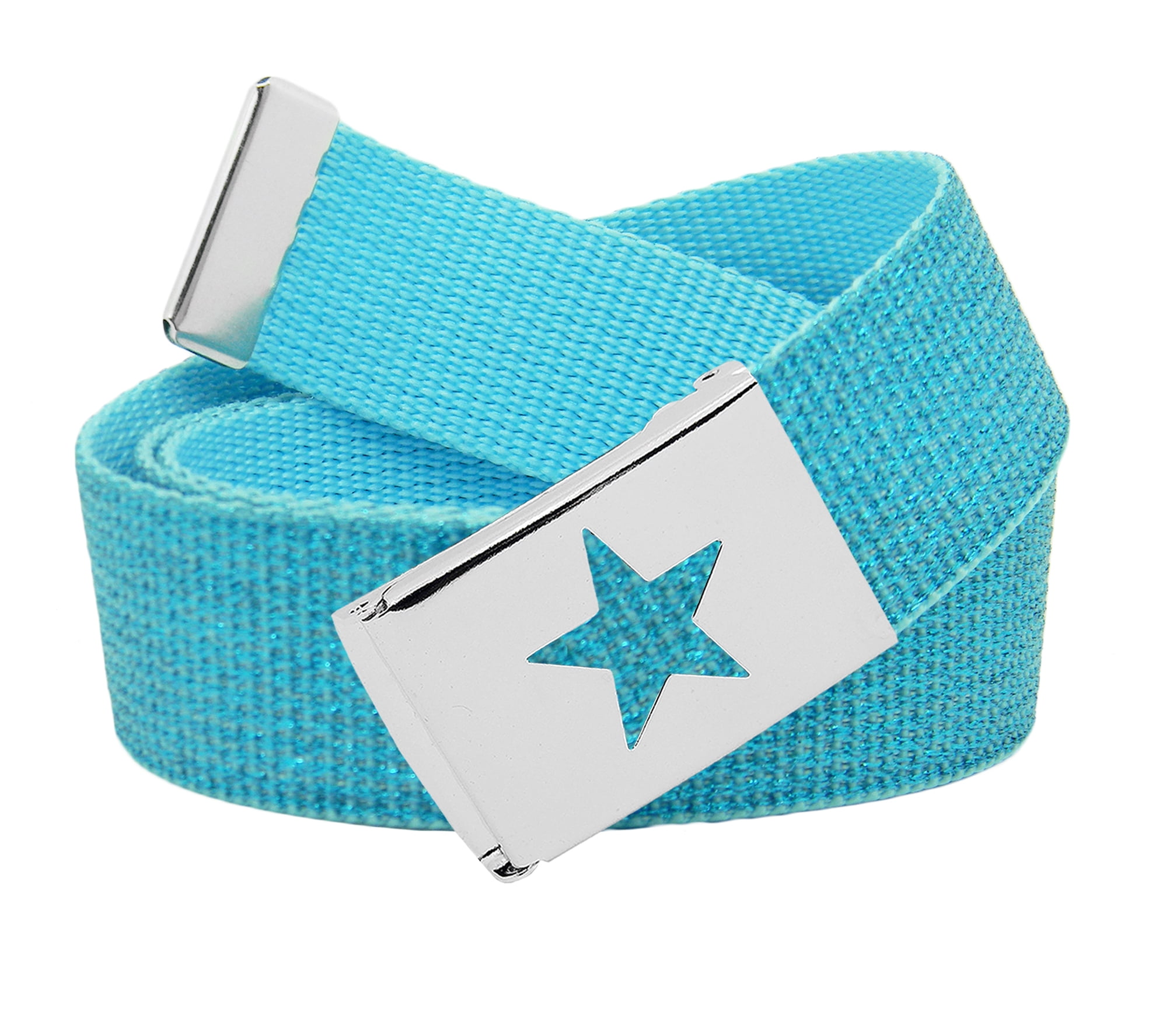 Girl's Star Silver Flip Top School Uniform Belt Buckle with Canvas Web ...