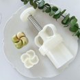 ANXPTIME Cookie Stamp 3D Flower Shape Moon Cake Molds Hand-Pressure ...