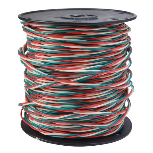Coleman Cable 05408 500' 18/3 Gauge Solid Twisted Bell Wire - Walmart ...