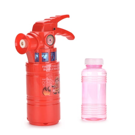 Bubble Blower Toy Warning Sound Flashing Light Red Extinguisher Bubble ...