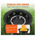 Propane Fire Pit 19 Inch, Portable Gas Fire Pit with Cover & Lava Rocks ...