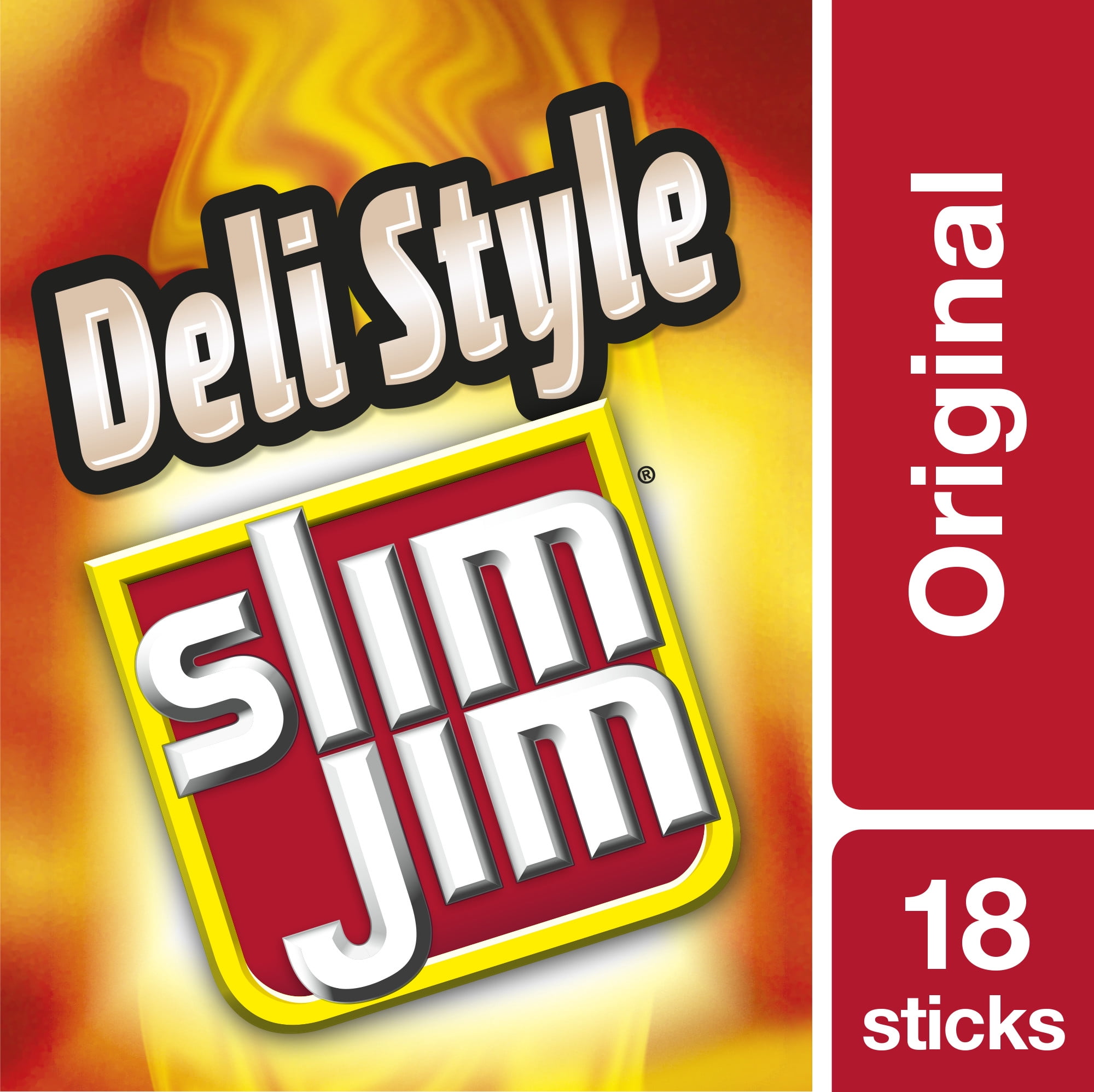 Slim Jim Original Deli Style Smoked Snack Stick, 1.8 Oz, 18 Ct ...