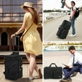 New York XPress Polyester Rolling Duffle Bag with Wheels and Handle ...