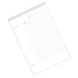 TOPS™ FocusNotes™ Top-Wire Notebook, 8 1/2" x 11", Blue/White, 70 ...