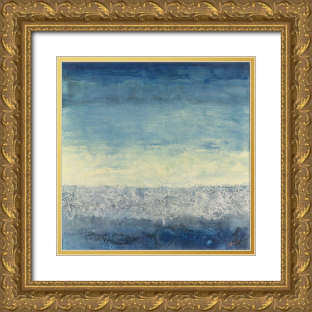 Shanti, Shima 15x15 Gold Ornate Wood Framed with Double Matting Museum ...