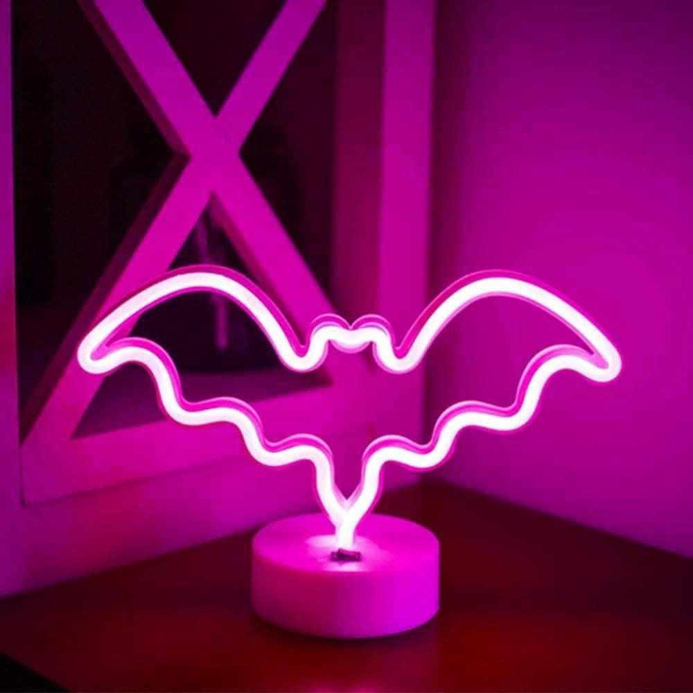 LINLIN Neon Night Light, LED Neon Signs Night Light Neon Lights Battery ...