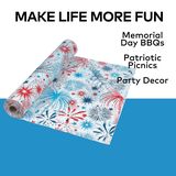 Patriotic Burst Tablecloth Roll - Party Supplies - 1 Piece - Walmart.com