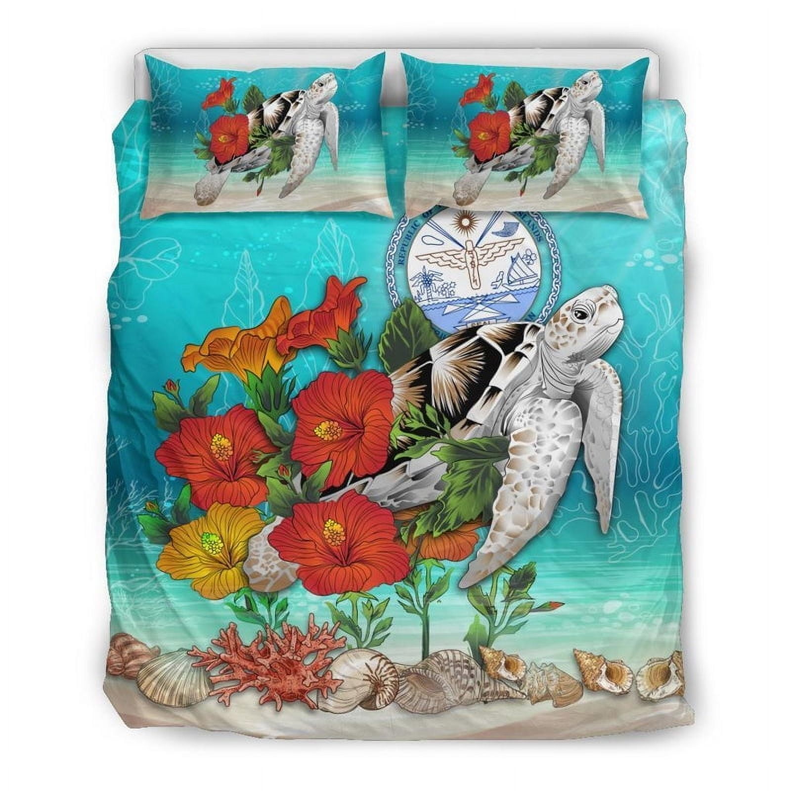 Juego de cama Isla Marshall - Ocean Turtle Hibiscus | Bodega Aurrera en ...