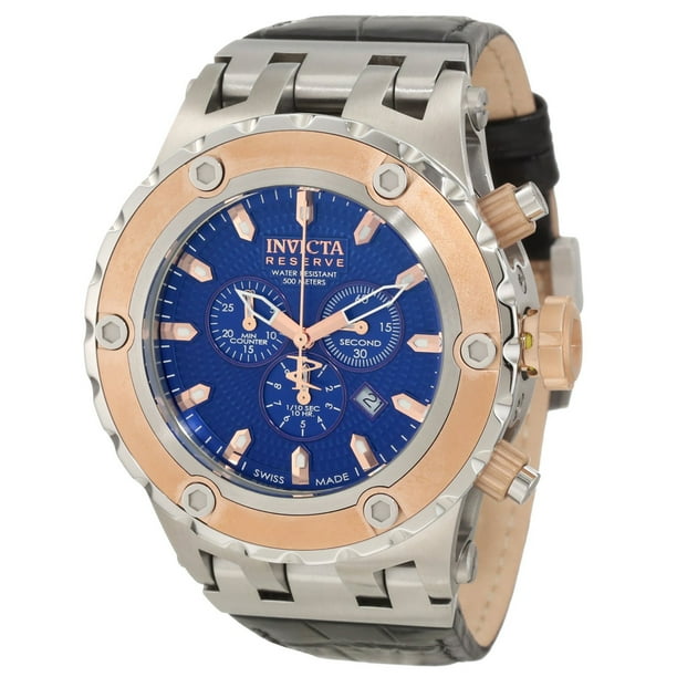Invicta - Invicta Men's 10081 Subaqua Reserve Blue Dial Rose Gold Tone ...