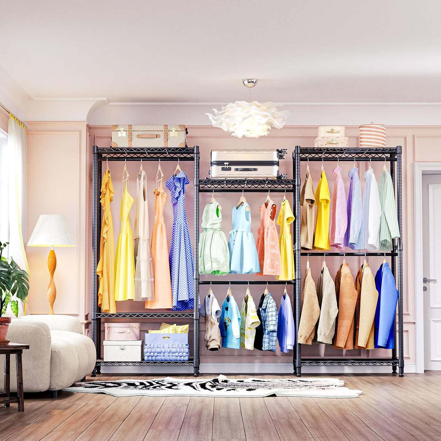 Click here for M Mzg 3 Combination Heavy Duty Rolling Garment Rac... prices