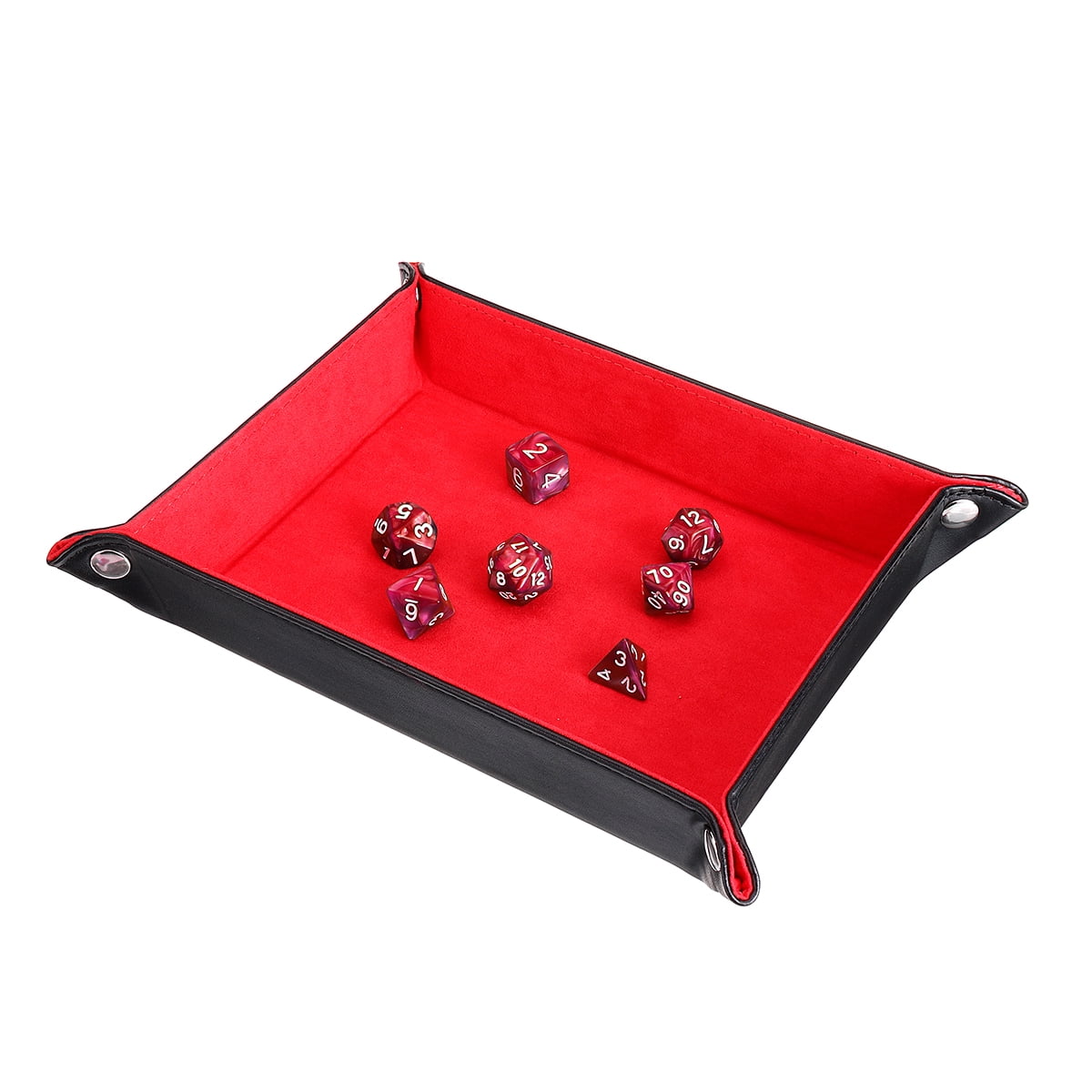 Dice Tray PU Leather Collapsible Dice Holder Box For Dice Table Board ...