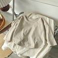 BFHHYA Kids Long Sleeve Blouses Soild Color Texture Knit Crew Neck ...