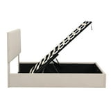 Momei Upholstered Metal Platform Bed with Storage Drawer & Headboard ...