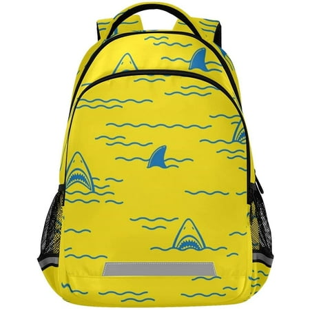 Shark Fin Dolphin Ocean SeaBookbag Schoolbag for Boys Girls Elementary ...
