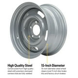 Free Shipping! Speedway Motors GM Style 15 x 8 Inch Silver Steel Rally ...