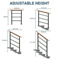 Ktaxon Handrail for Stairs Fits 1-3 Step Stair Railing Handrail for ...