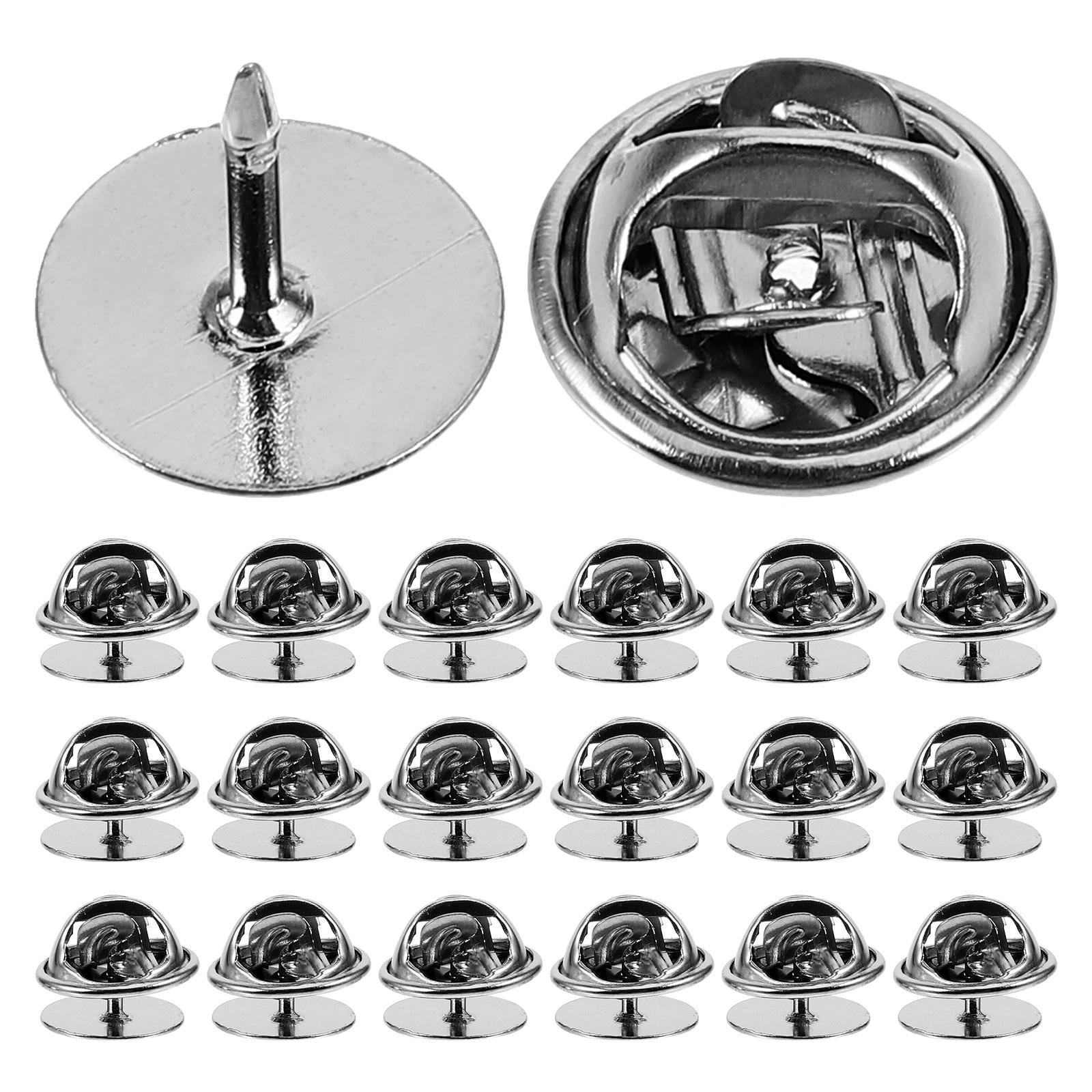 Click here for Oulii Pin Back Button Parts 50 X Backs Metal Silve... prices