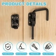 2 Pack Sliding Door Loop Lock Latch, 2.42 Inch Flexible U-Shaped Latch ...