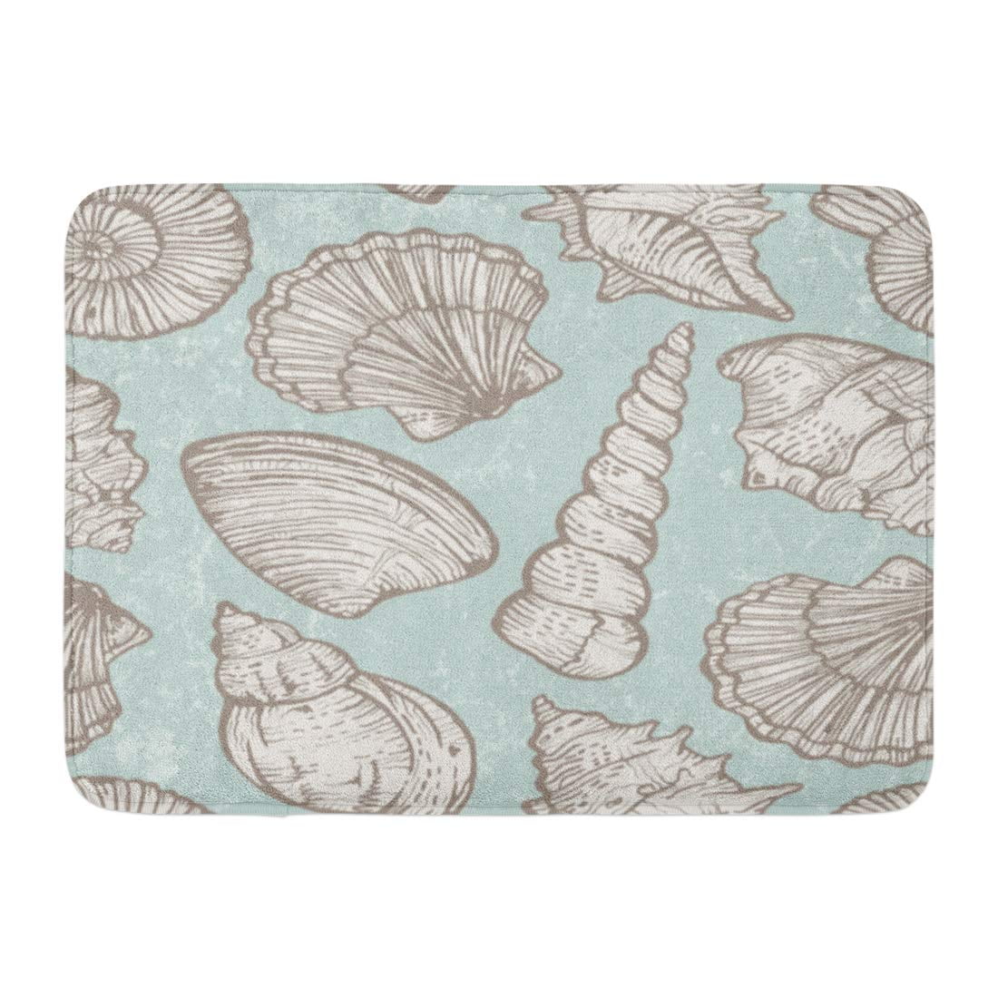 GODPOK Nautilus Beige Shell Hand Drawn Seashells 10 Blue Interior ...