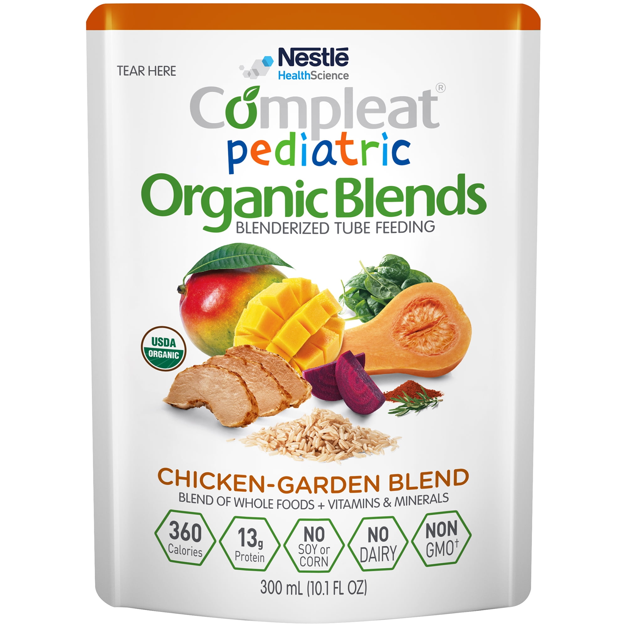 Nestle Compleat Pediatric Organic Blends Blenderized Tube Feeding 10.1 ...
