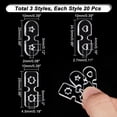 60Pcs 3 Shapes Acrylic Knitted Hat Making Fastener Tool Mixed Shapes ...