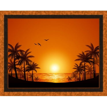 23.5" X 44" Panel Beach Sand Ocean Nature Landscape Scenic Multicolor ...