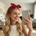 AJKHSAHDFJ Black Polka Bow Headbands Cute Halloween Headbands 50s Party ...